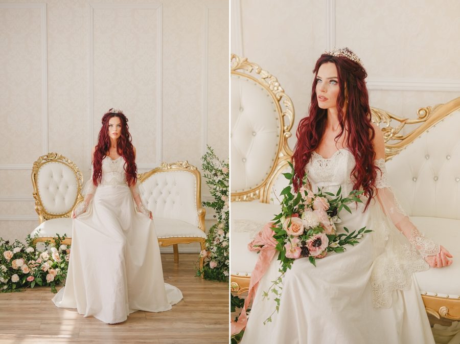 Fairytale Bridal Session in Downtown LA Studio - Kristen Booth Photography